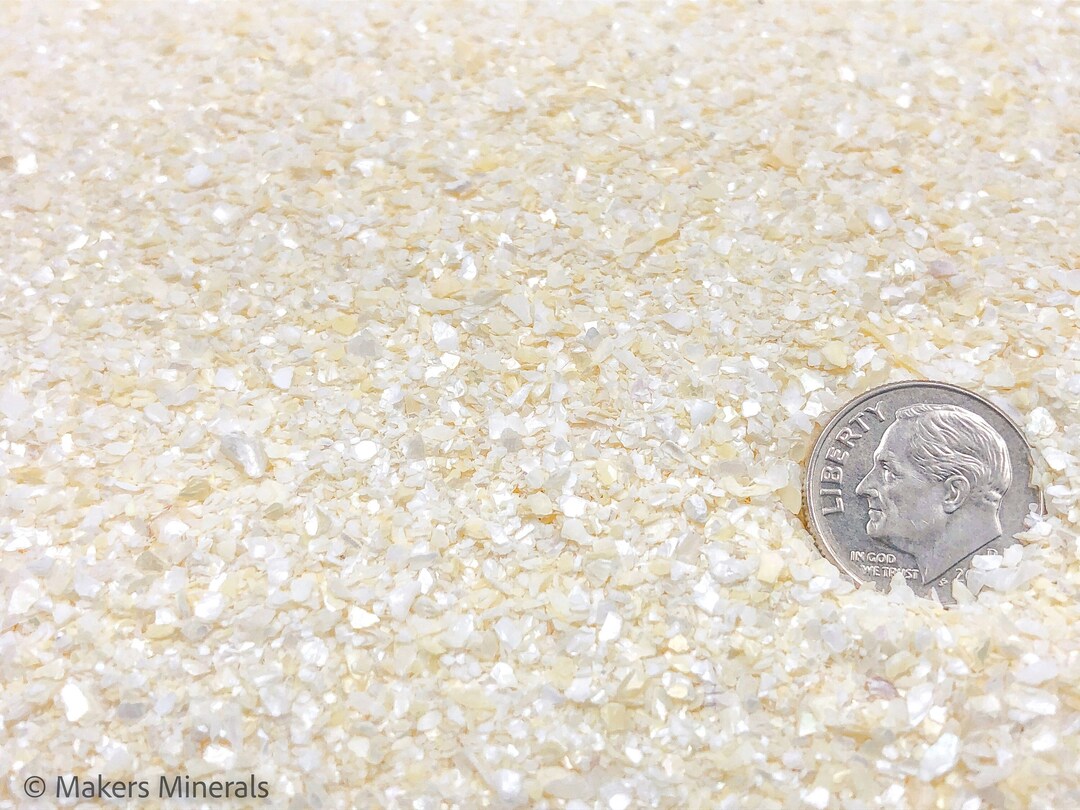 Crushed Creamy White Mother of Pearl, Sand Size 2mm 0.25mm for Stone ...
