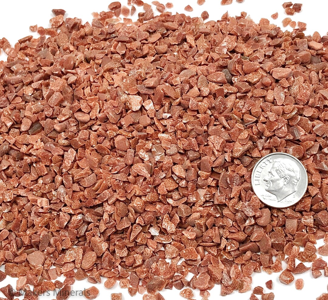 Crushed Red Goldstone Chips (synthetic), Pea-sized Gravel (2mm-4mm) for ...