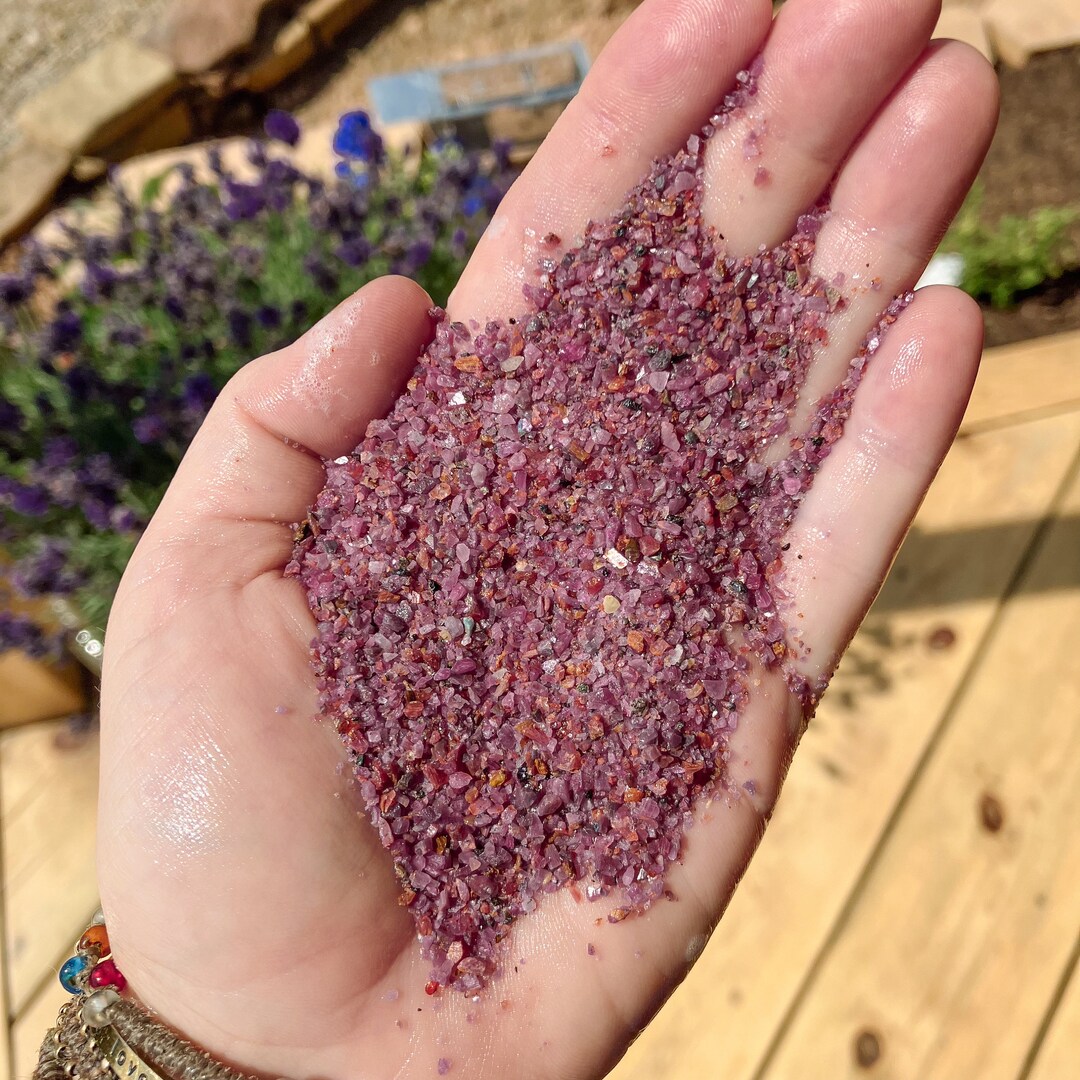 4oz (113 Grams) Crushed Ruby (corundum) Sand, Medium Sand (0.25mm-2mm ...