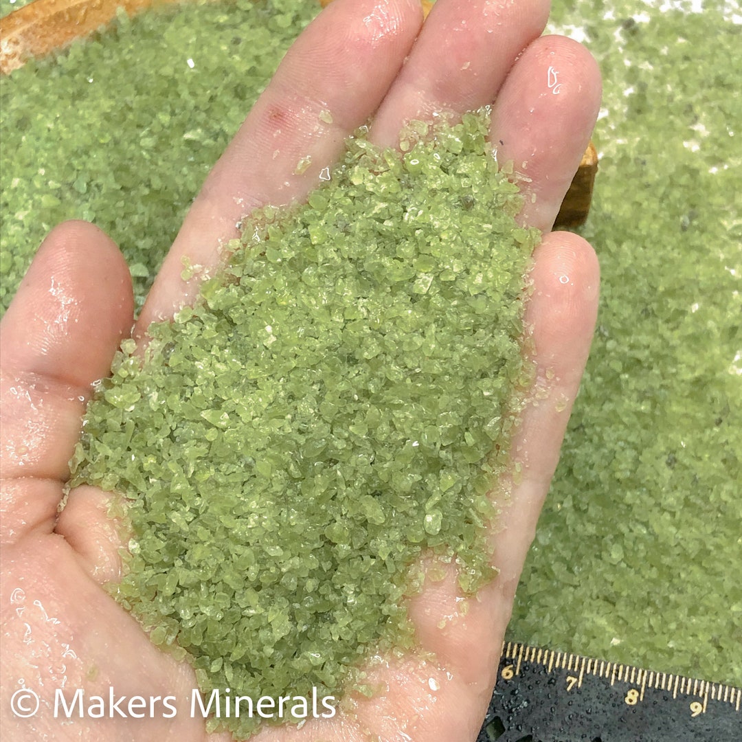 Crushed RARE Gemmy Green Idocrase (grade A+) From Kenya, Medium Crush ...