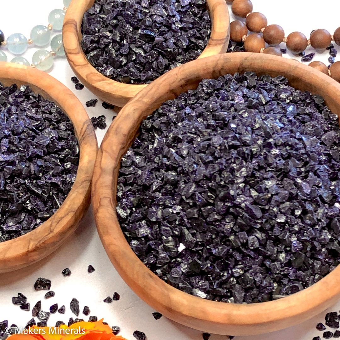 Crushed Midnight Blue Goldstone Chips (synthetic), Pea-sized Gravel ...