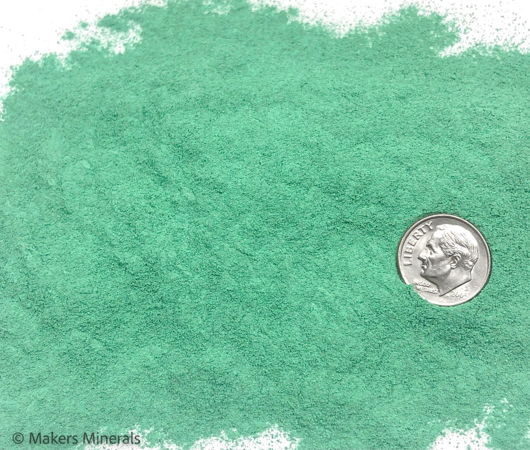 Crushed Green Malachite (grade A) From the Republic of Congo, Powder Size