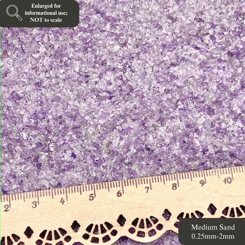 Crushed Purple Amethyst (grade A) Sand From Namibia, 3 Sand Sizes for ...