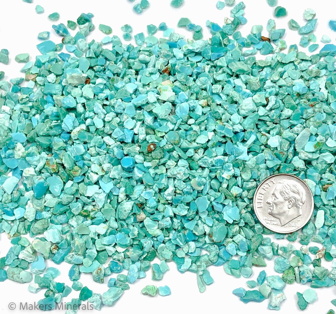 Crushed Blue-green Fox Turquoise Chips From Nevada, Pea-sized Gravel ...