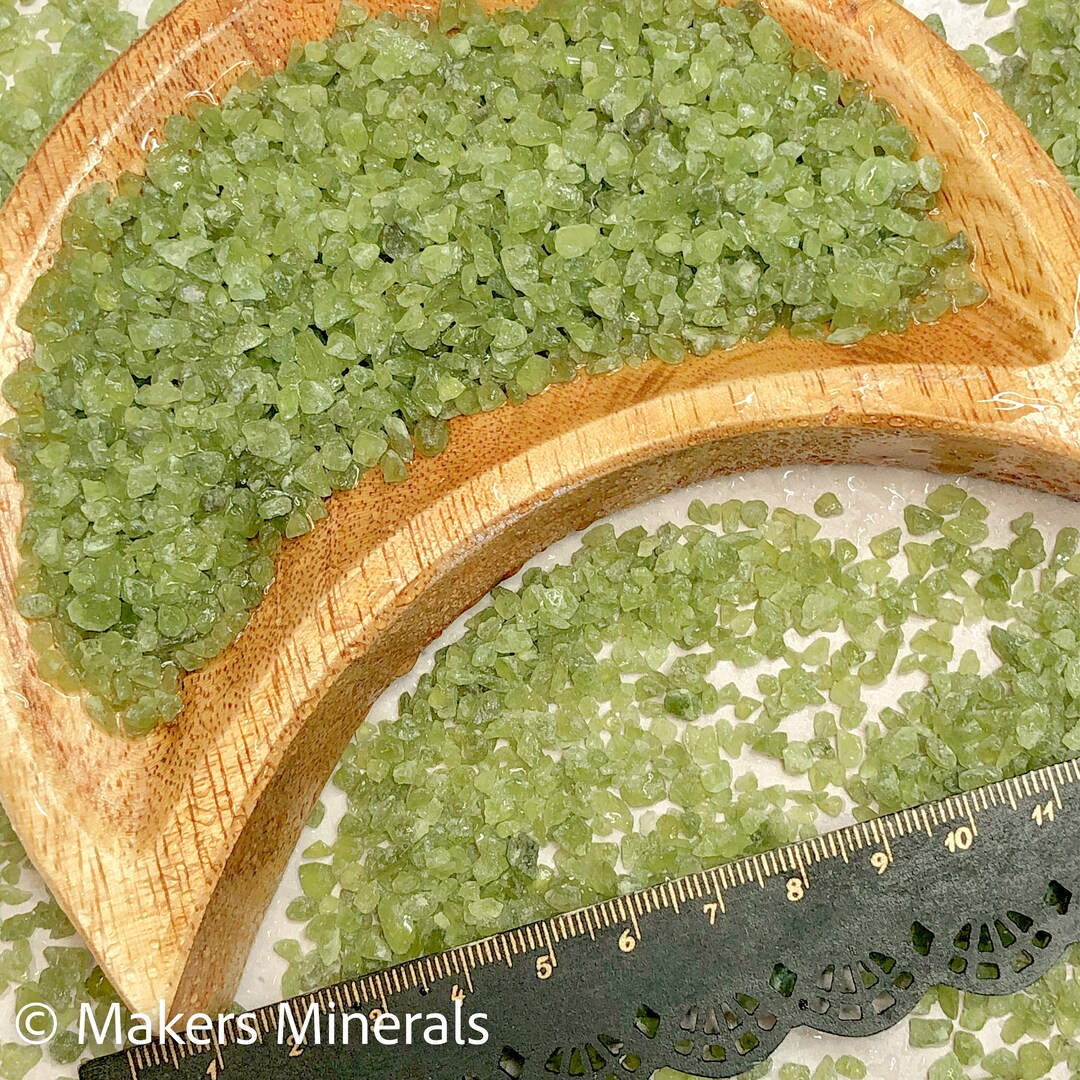 Crushed RARE Gemmy Green Idocrase (grade A+) From Kenya, Coarse Crush ...