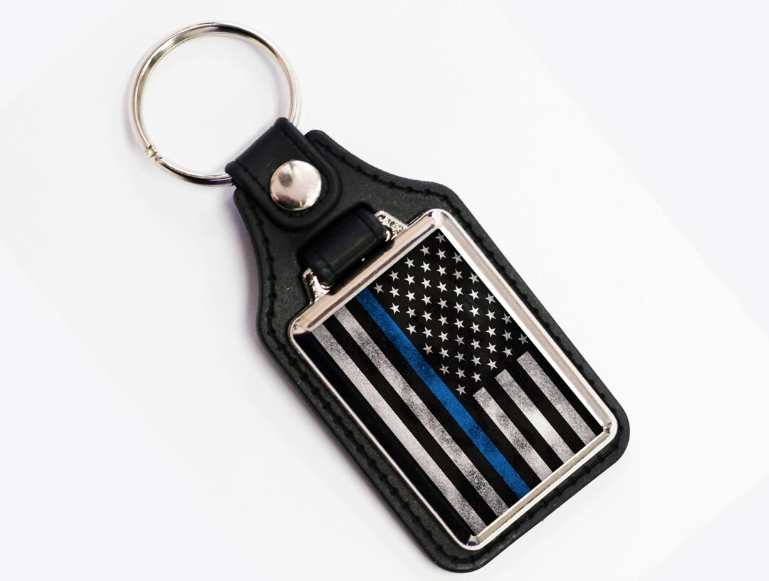 Blue Thin Line Flag Police Officer Key Chain Police Academy Graduation ...