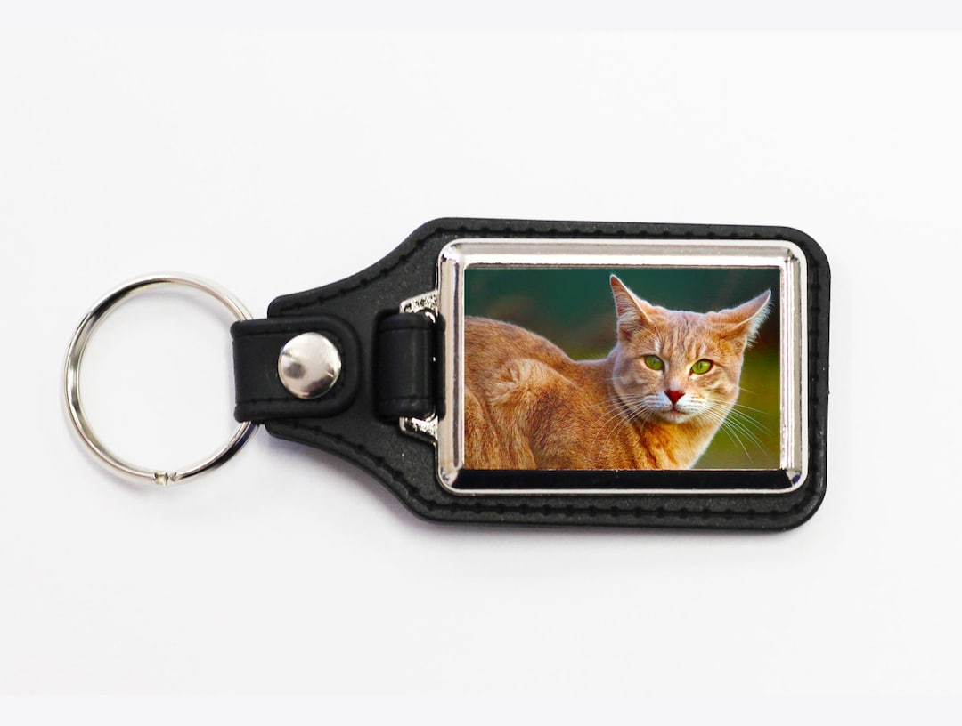 Custom Cat Photo Key Chain - Etsy