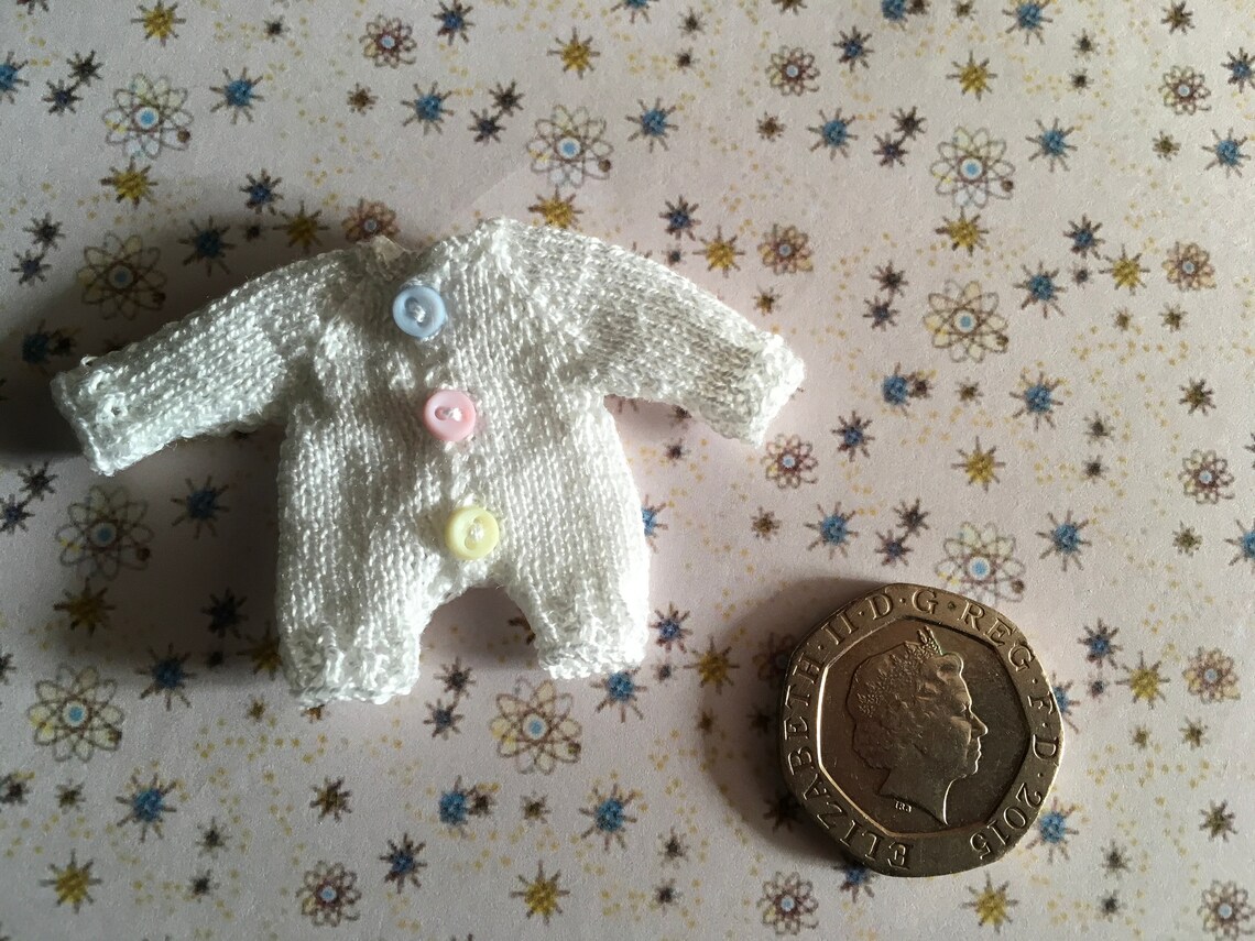 Dollshouse 1/12th Miniature Hand Knitted Toddler/baby Doll | Etsy