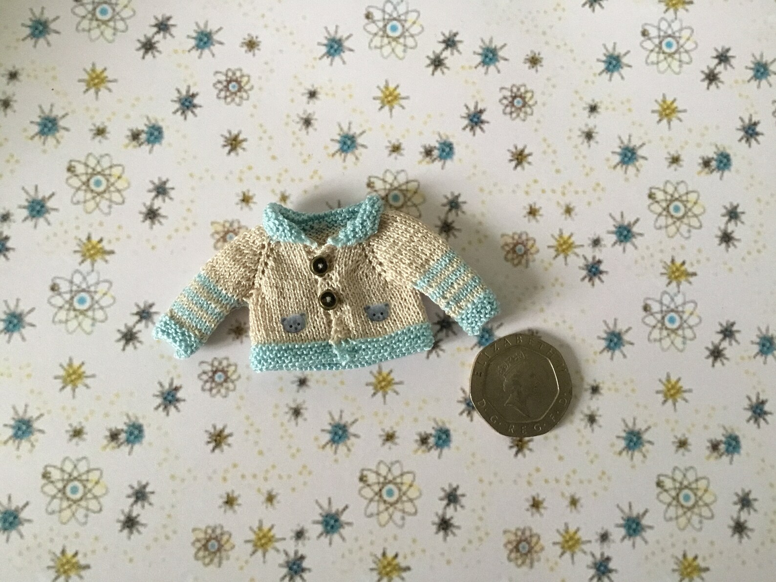 Dollshouse 1/12th Miniature Hand Knitted Toddler Doll Jacket | Etsy