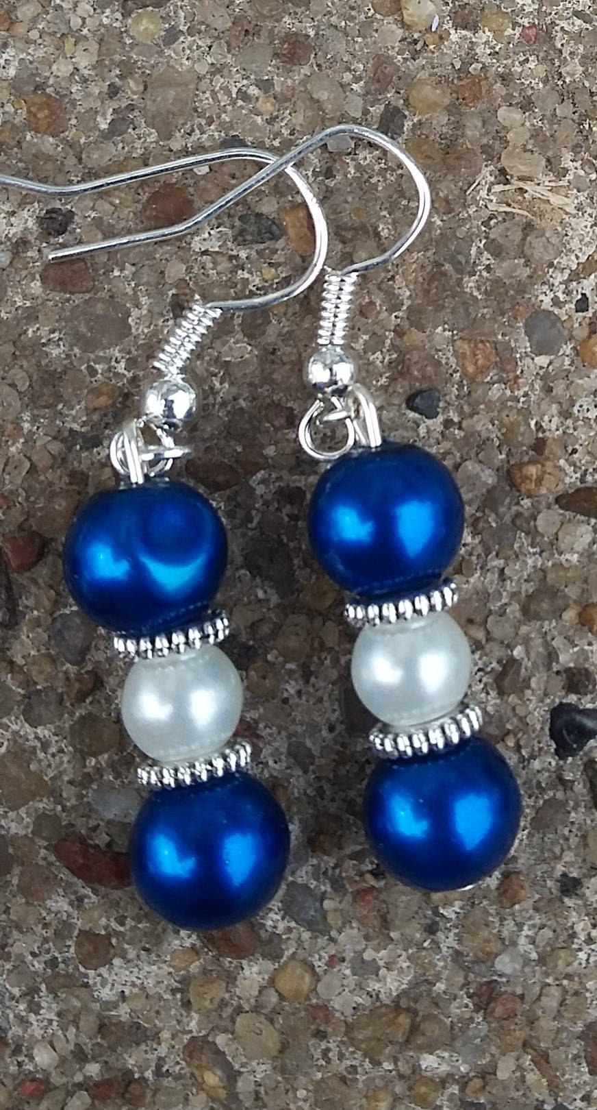 Bead & Metal Spacer Drop Earrings, Bead Earrings, Dangle Earrings ...