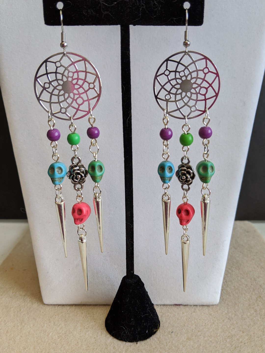 Skull Chandelier Errings - Etsy