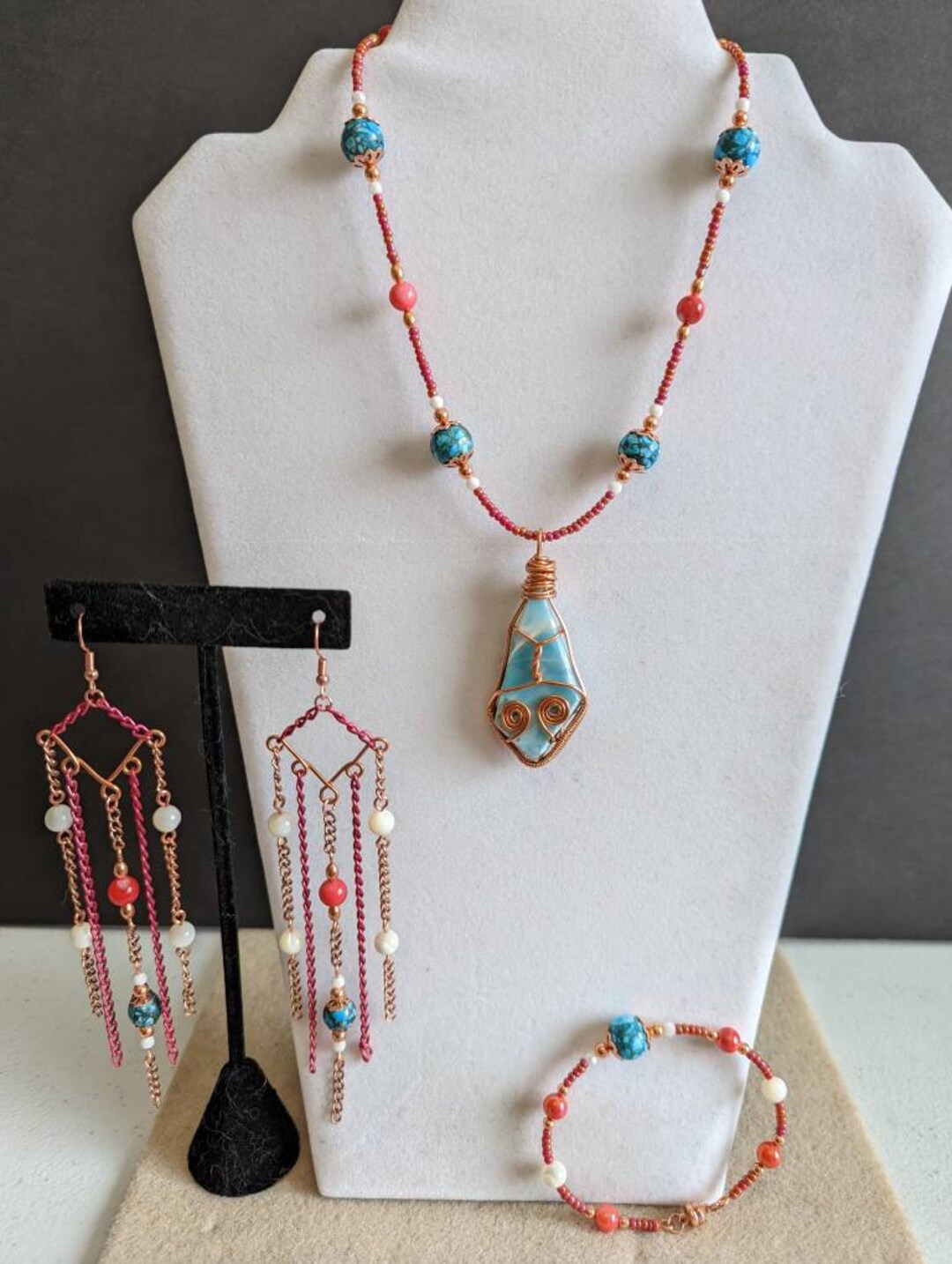 Larimar Jewelry Set - Etsy