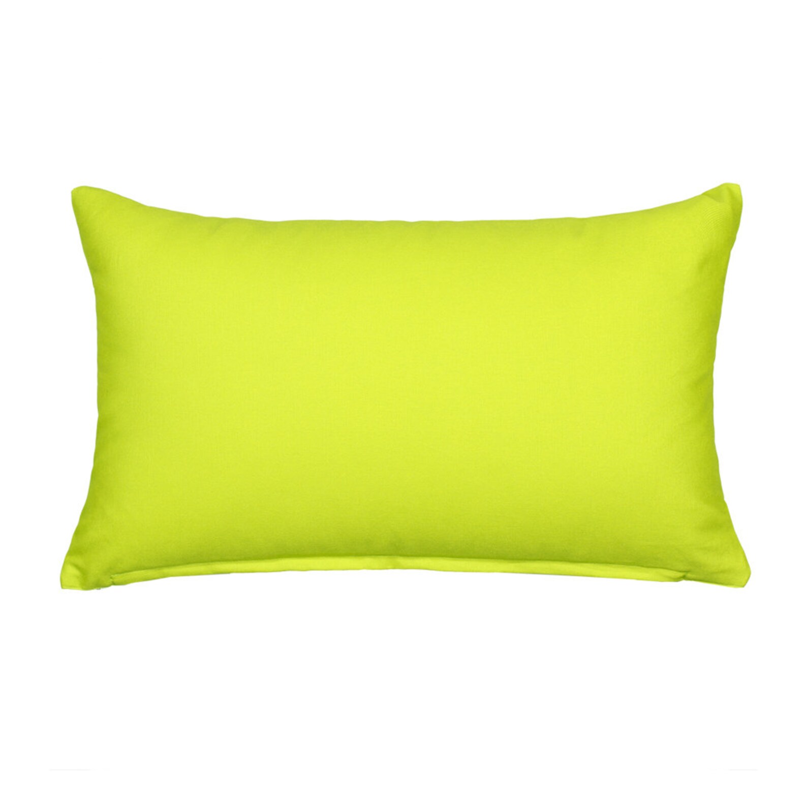 12"x20" Solid Lime Green Rectangular/lumbar/oblong Throw Pillow Cover ...