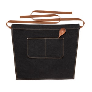 Denim Apron, Bistro Apron, Cafe Apron, Men's Half Apron, Kitchen Apron ...