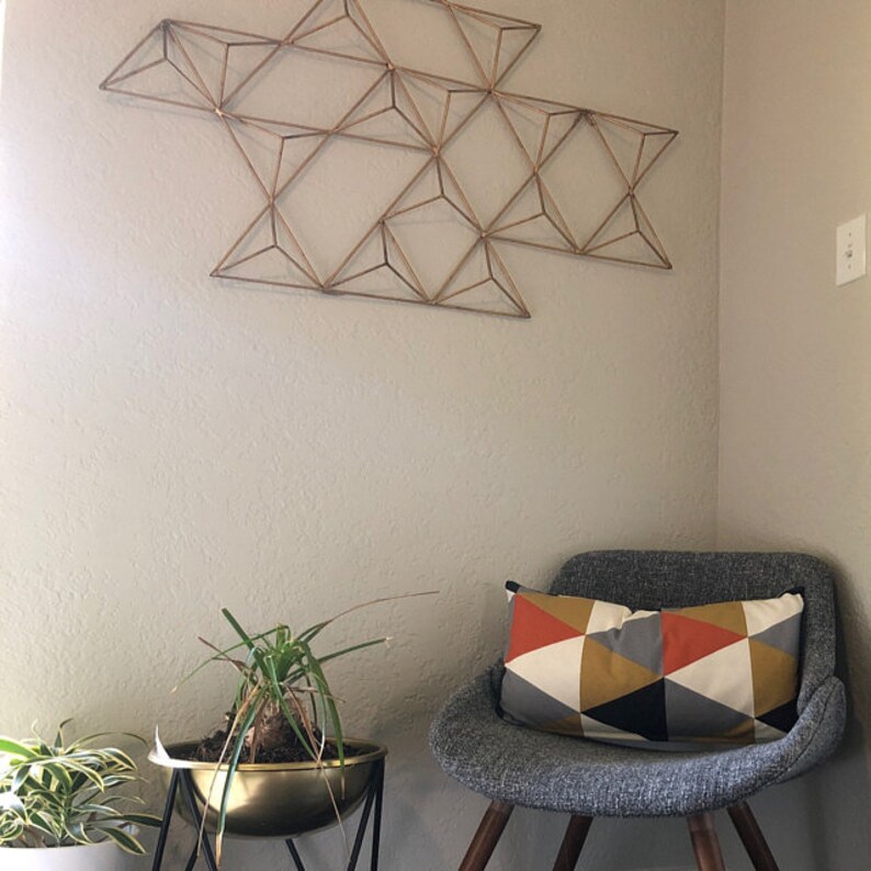 Scandinavian, Triangle Pattern Decorative Cushion, Lumbar, Oblong ...