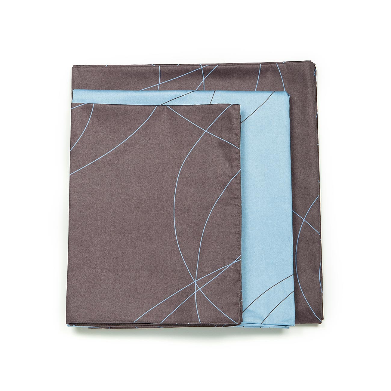 Modern Sky Blue & Grayish Brown Swirl Pattern Cotton 4 PCS Sheet Set - Etsy