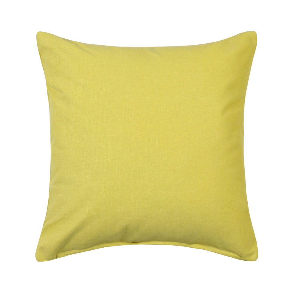 Solid Citron Yellow Decorative Cushion, Yellow Throw Pillow Cover ...