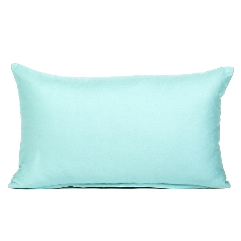 12"x20" Solid Powder Blue Rectangular / Oblong / Lumbar Throw Pillow ...