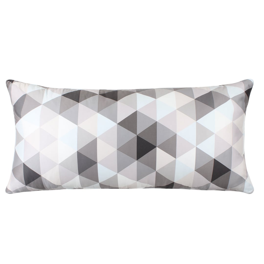 Soft Sateen Charcoal White Triangle Pattern Pillowcase, Maternity ...