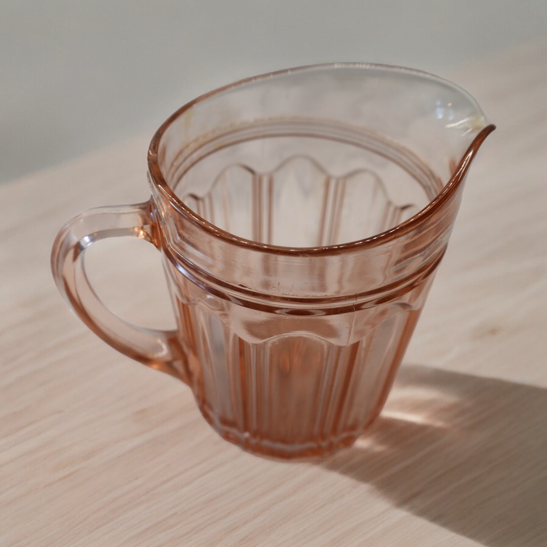 1930's Pink Depression Glass Pitcher - Etsy