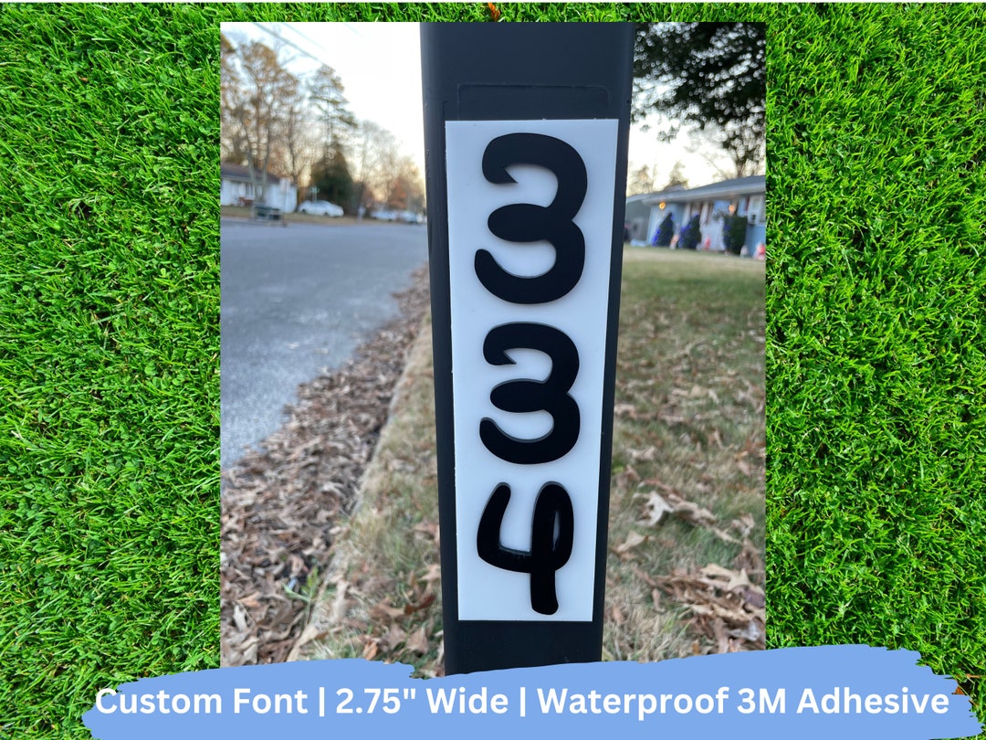 Farmhouse Mailbox Post Numbers- You Pick the Font | Custom Font - Etsy