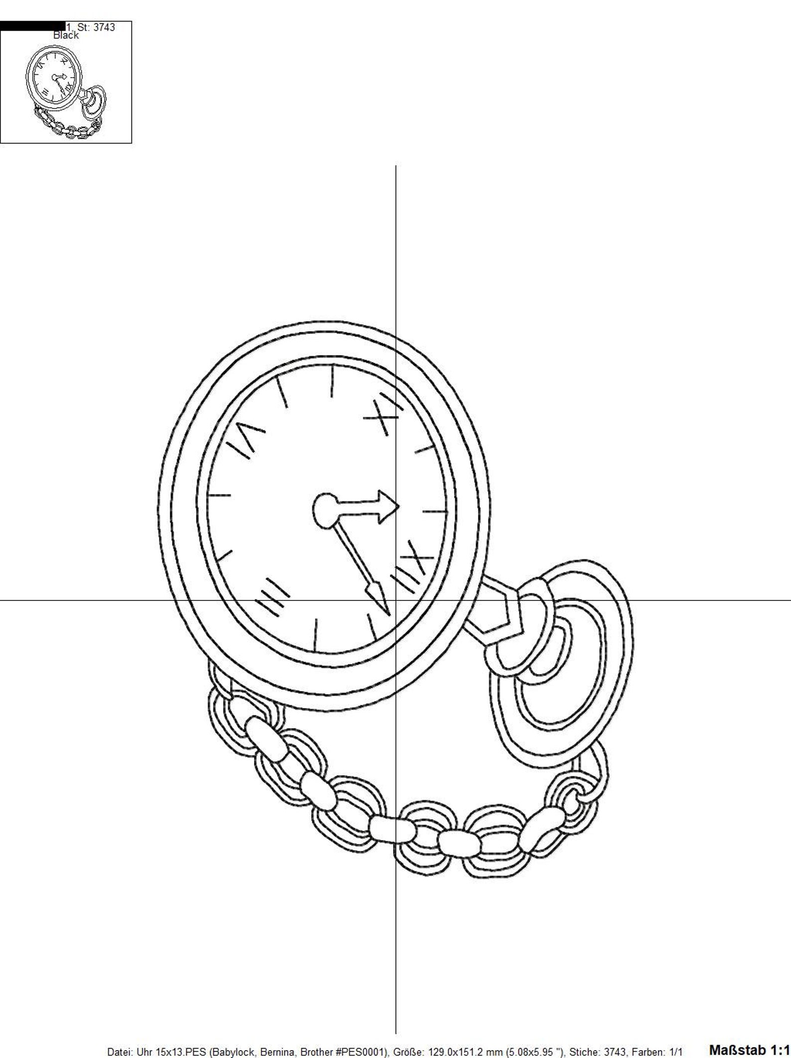 A Pocket Watch Different Sizes Embroidery File Hobby Watch Vintage ...