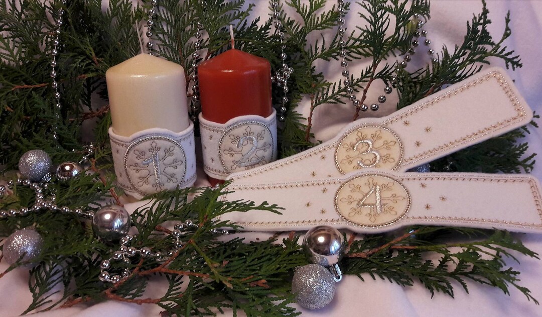 A Advent Numbers ITH 13x18 16x26 Embroidery File Advent Embroidery ...