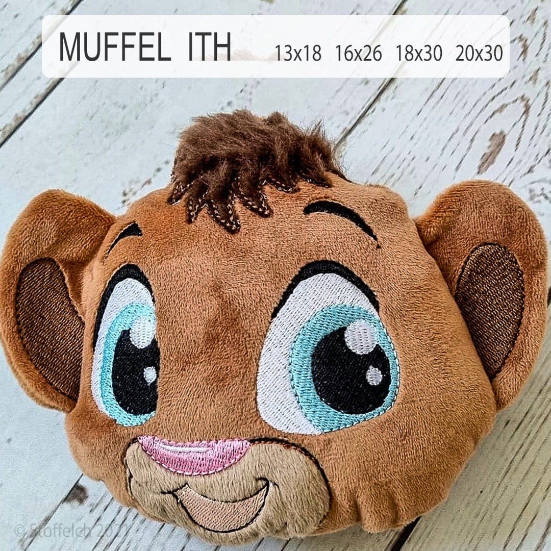 Muffle Animal Head Cuddly Pillow ITH Different Sizes 13x18 16x26 18x30 ...