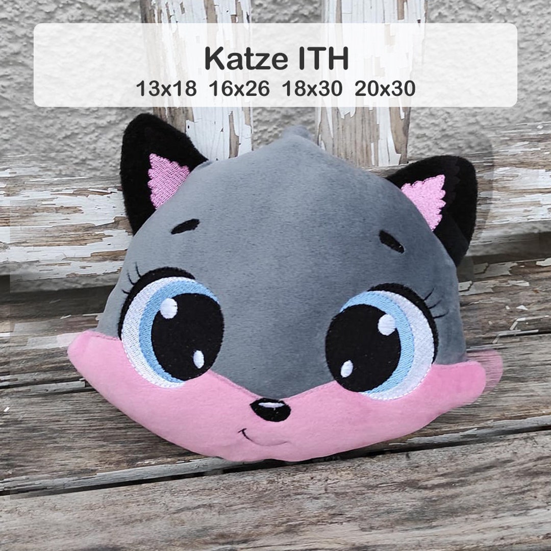 Cat Hanna Cuddly Pillow Head ITH Different Sizes 13x18 16x26 18x30 and ...