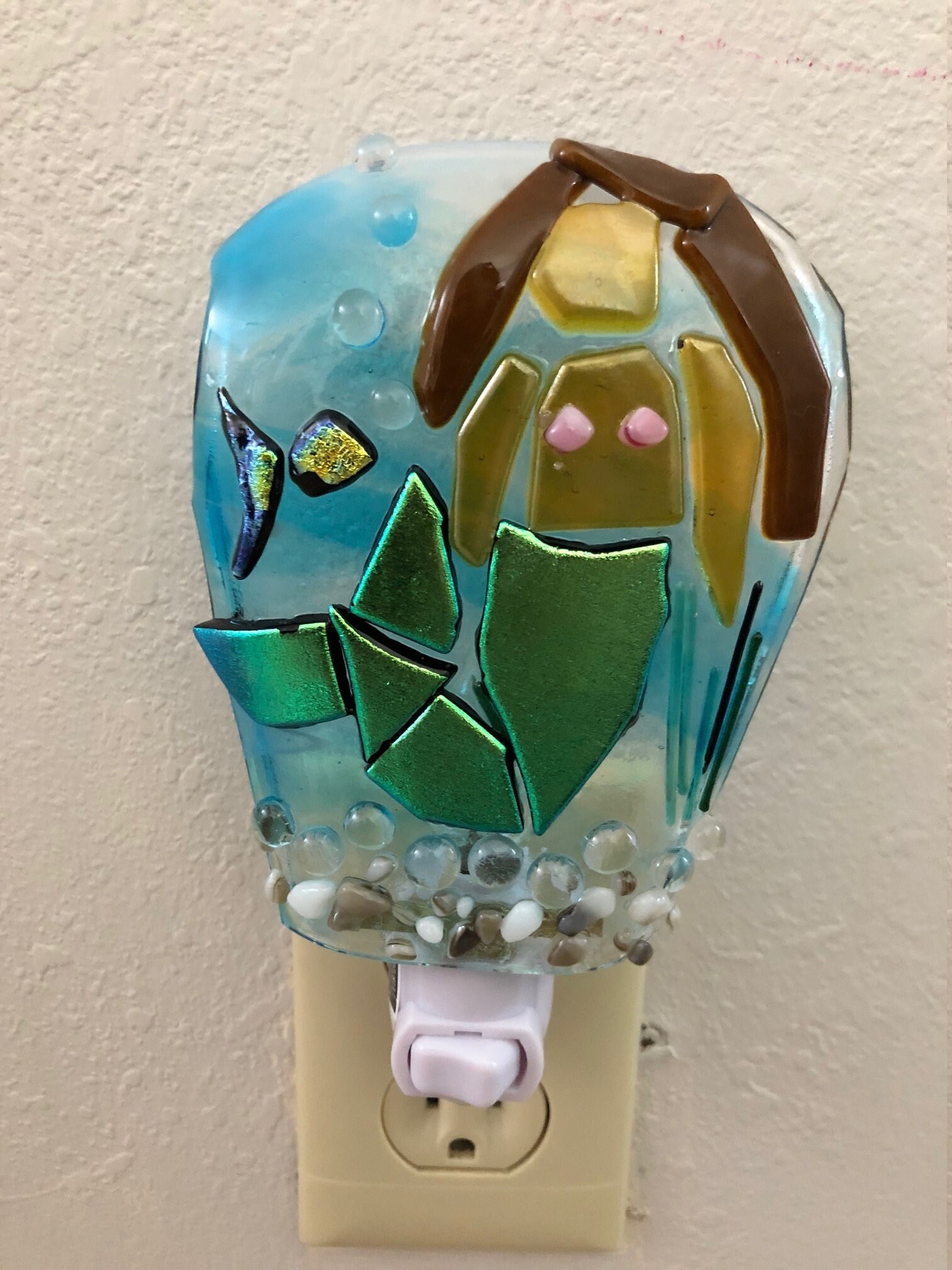 Fused Glass Mosaic Night Light - Etsy