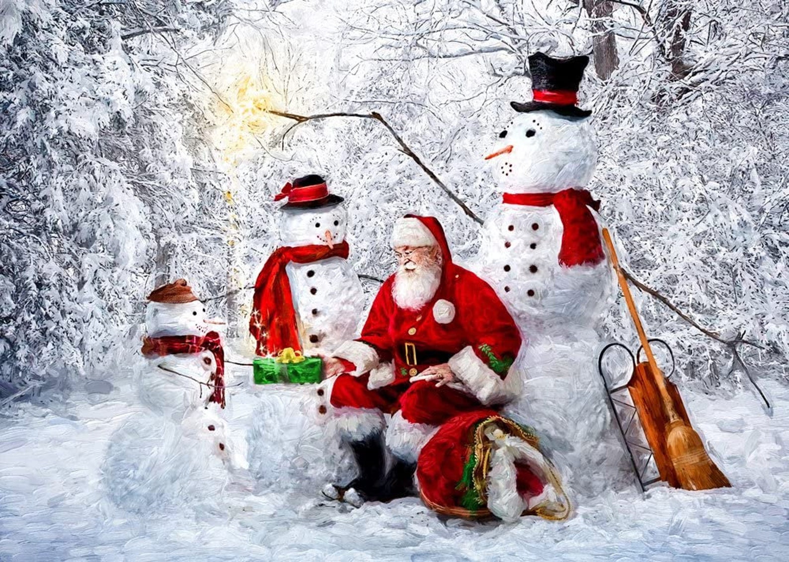 Box of Snowy Friends Christmas Cards - 15 Cards / 16 Foil Lined ...