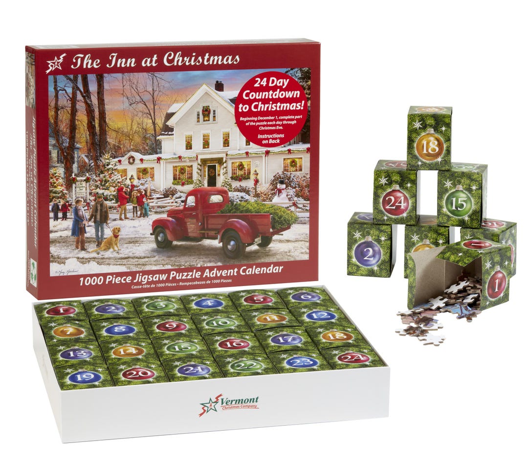 Jigsaw Puzzle Advent Calendar 1000 Pieces - the Inn at Christmas - 24 ...