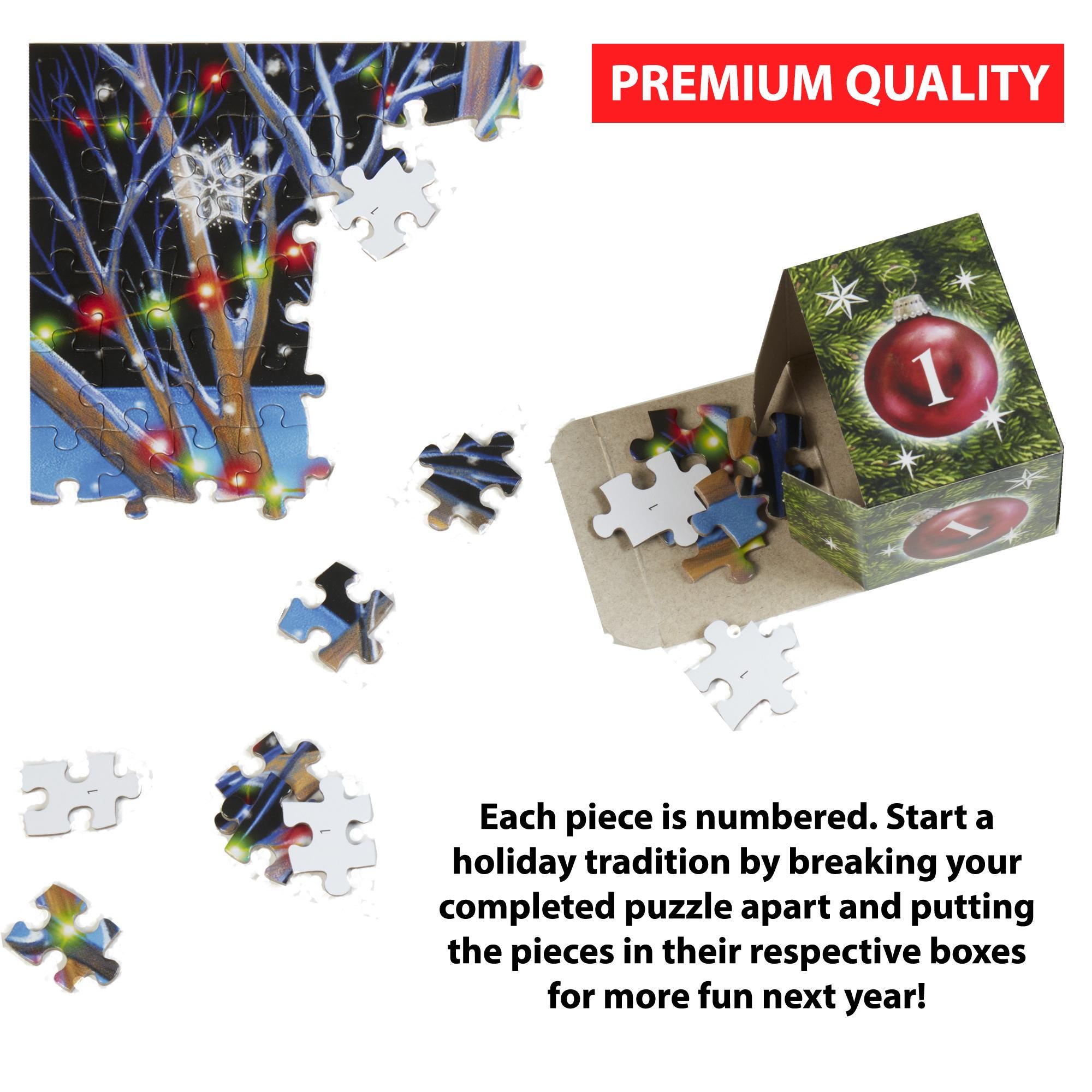 Advent Calendar Jigsaw Puzzle 1000 Pieces - Christmas Cheer - Count ...