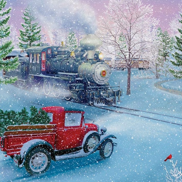 Railroad Christmas Cards - Etsy