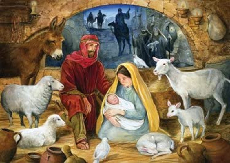 Box of Emmanuel Christmas Cards - 15 Cards / 16 Foil Lined Envelopes - Etsy