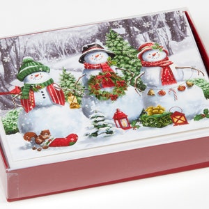 Box of 'snow Friends' Christmas Cards - 15 Cards & 16 Foil Lined ...