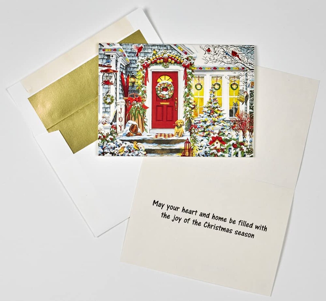 Box of Winter Welcome Christmas Cards 15 Cards / 16 Foil - Etsy