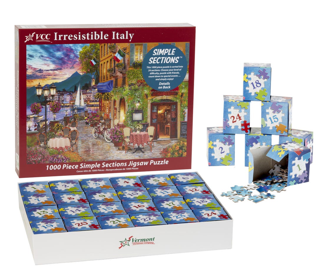 Irresistible Italy Simple Sections™ Jigsaw Puzzle - 1000 Pieces - 24 ...