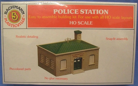 Ho Scale Police Station Kit Plasticville/bachmann New in - Etsy
