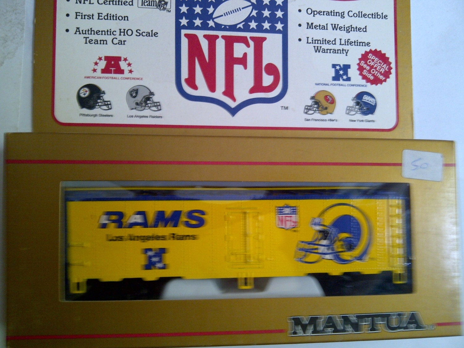 NEW Mantua HO NFL Team Train Car Los Angeles Rams - Etsy