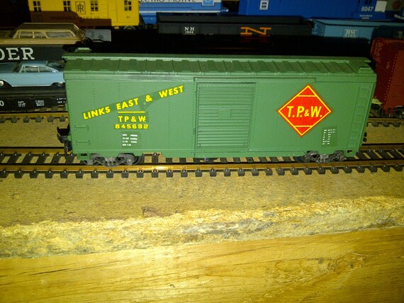Rare Ho Train Car Hobbyline 40' Box Car T P & W Sprung - Etsy