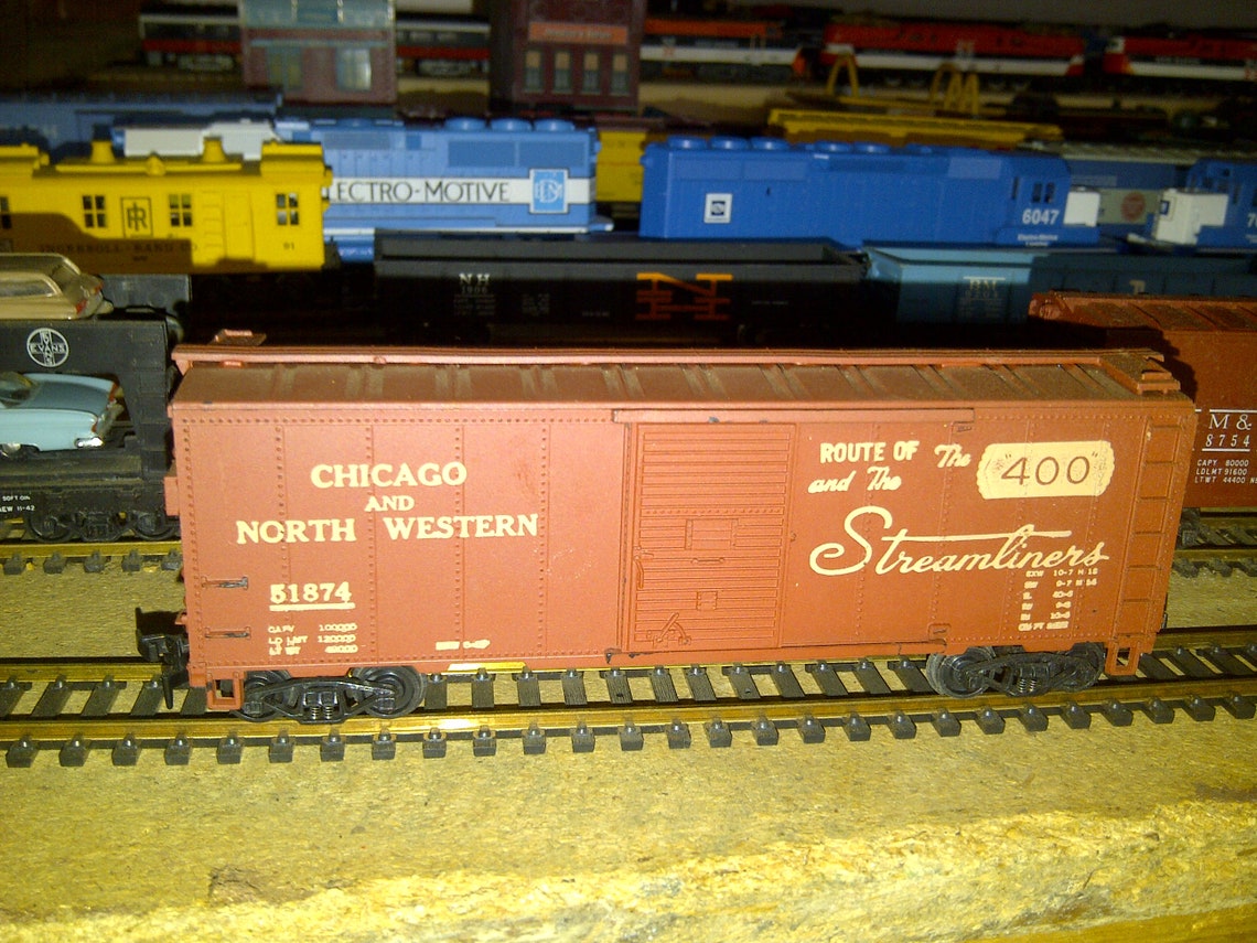 Rare Ho Train Car Lindberg 40' Box Car Chicago & North Western Real ...