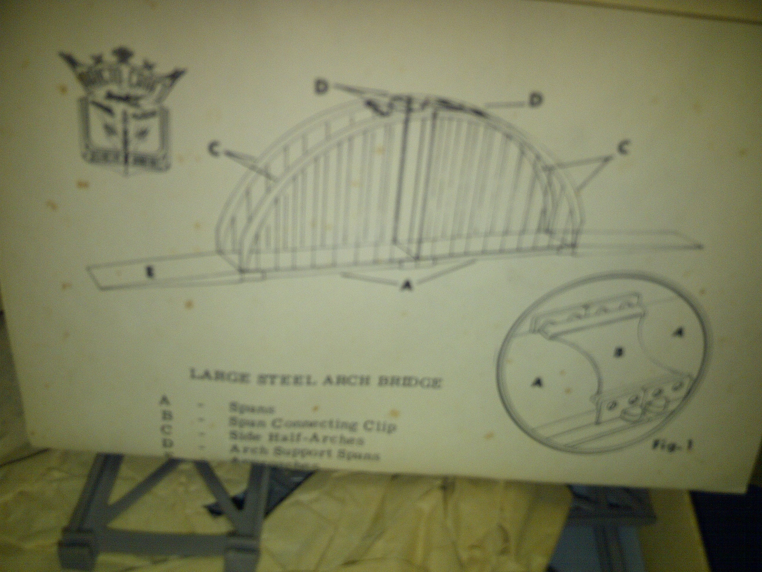 Vintage 1950 Aristo-craft Ho Large Arch Bridge Kit New in Box - Etsy