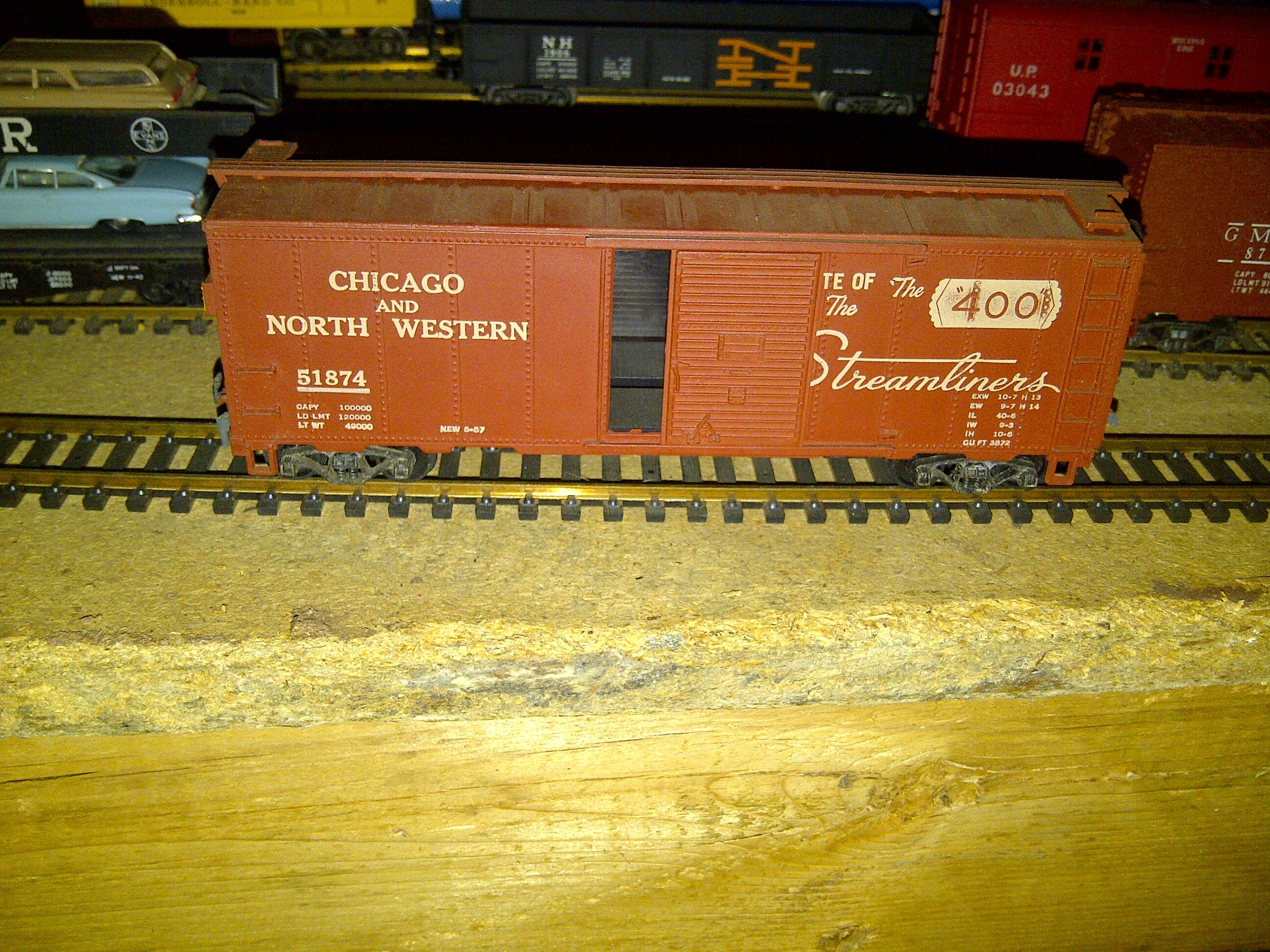 Rare Ho Train Car Lindberg 40' Box Car Chicago & North - Etsy