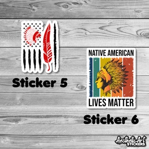 Native American Stickers, Indigenous Peoples Day Vinyl Decals, Indian ...