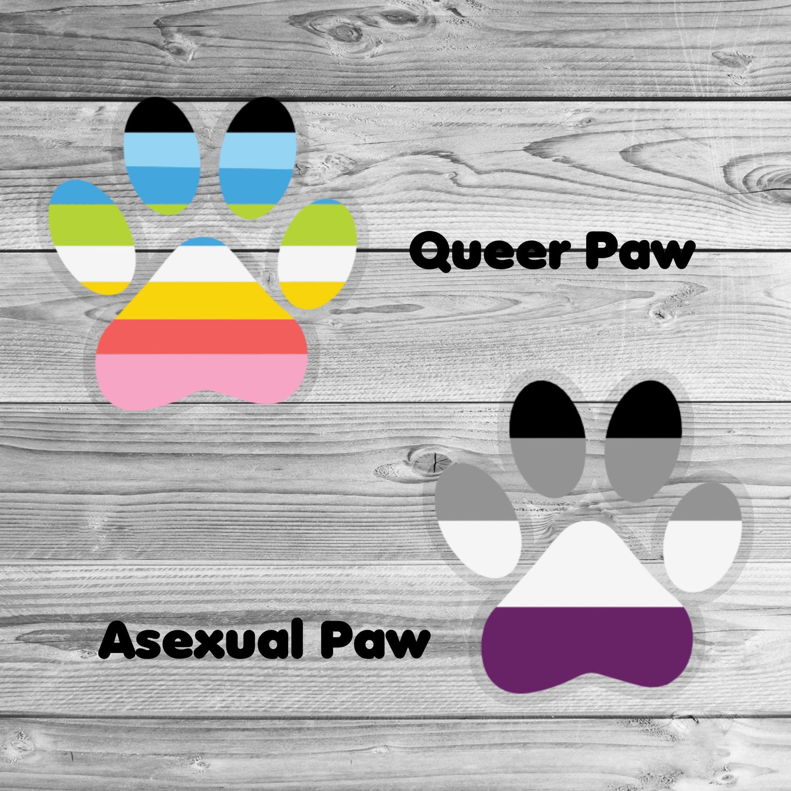 Animal Paw Print LGBT Pride Sticker Lesbian Gay Bisexual | Etsy