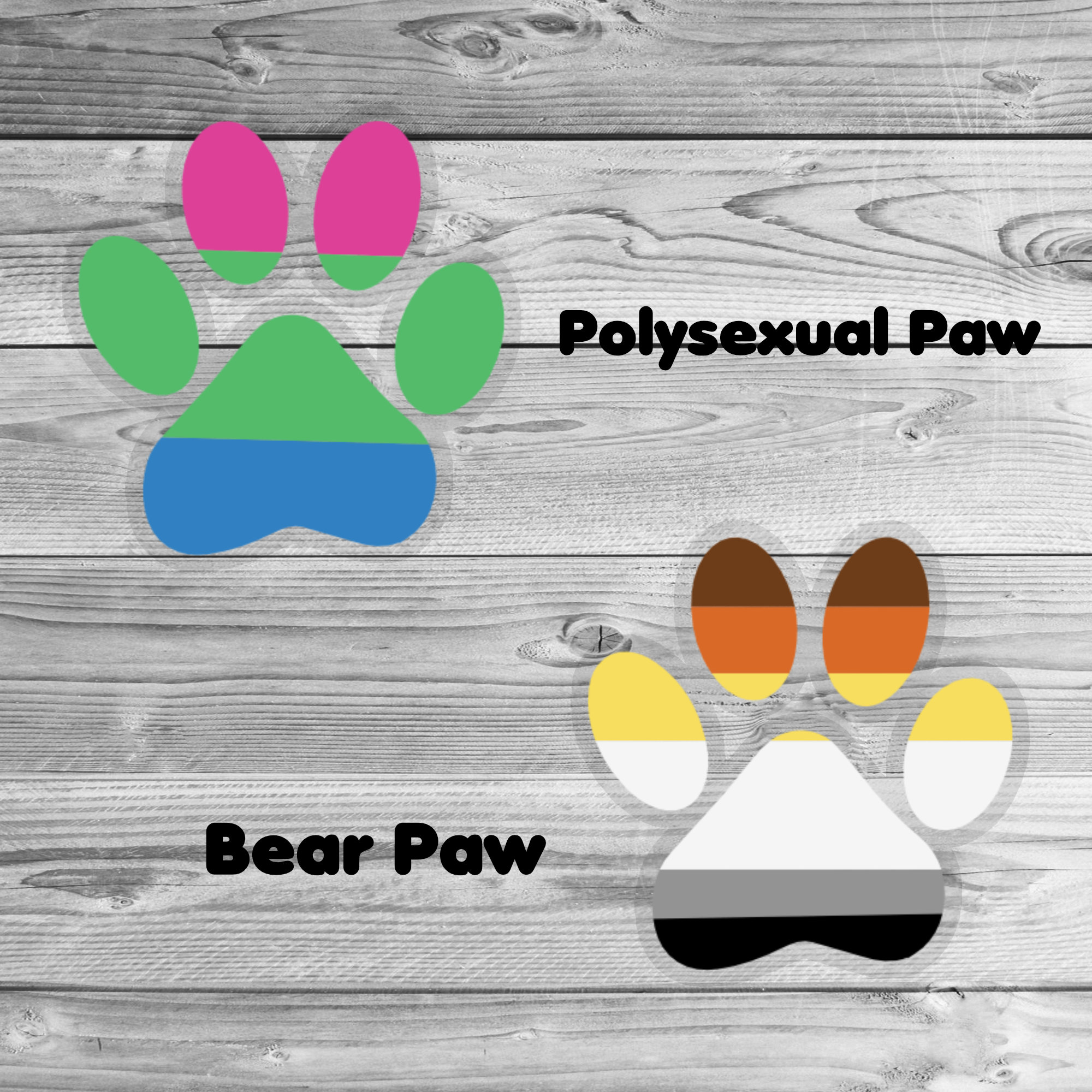 Animal Paw Print LGBT Pride Sticker Lesbian Gay Bisexual | Etsy