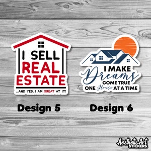 Real Estate Stickers, Funny Realtor Decals, Gifts for Open House ...