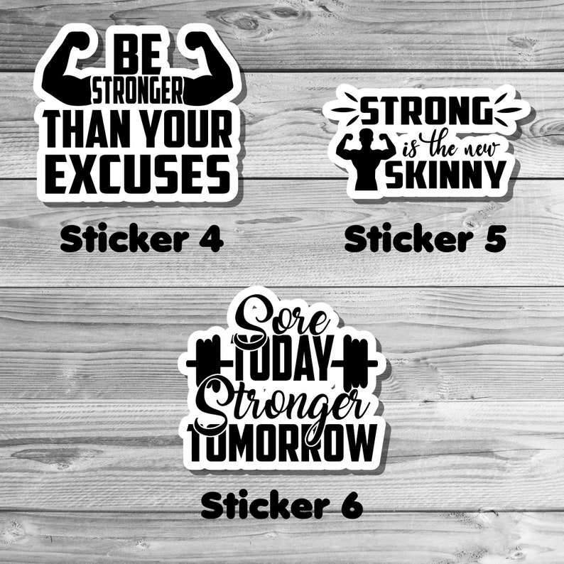 Gym Workout Sticker Sayings, Exercise Lifting Fitness Quotes Vinyl ...