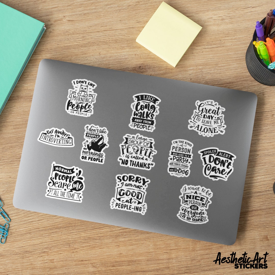 Funny Introvert Sticker Sayings Anti Social Decals Sarcastic - Etsy